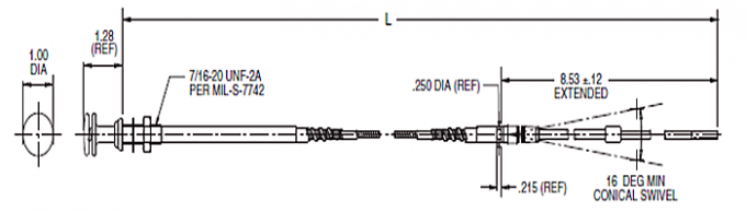 Button Adjustable Throttle Locking Control Cables With High Temperature ...