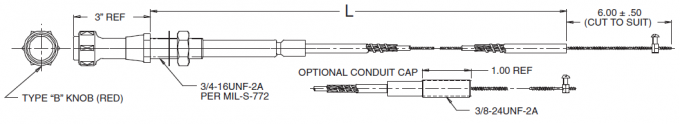 Micro Adjust Series Control Cable Assembly Custom Auto Control Cables Head