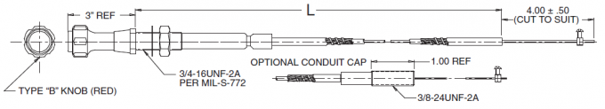 Micro Adjust Series Control Cable Assembly Custom Auto Control Cables Head