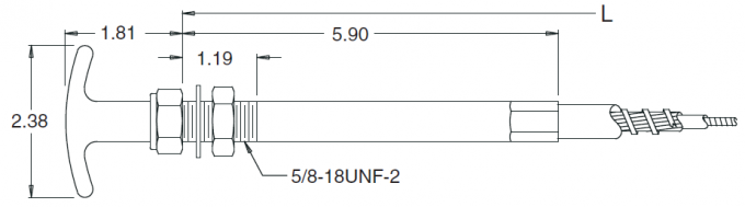 Twist Locking Control Cable Head , Plated Carbon Steel Locking Push ...