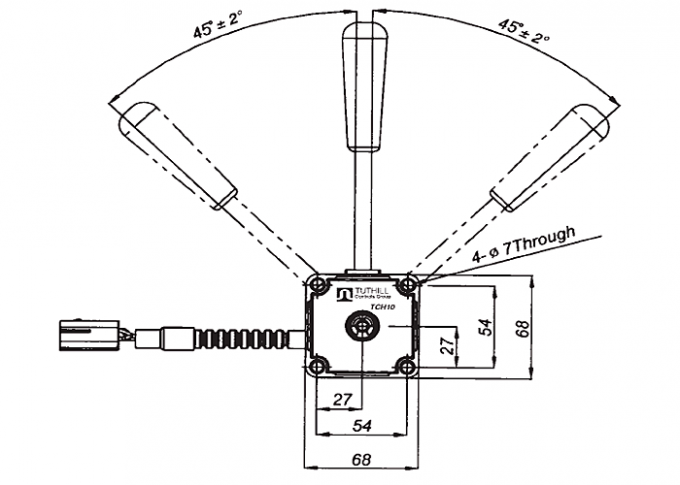 TCH10 Series Electronic Hand Control Lever With Steel / Plastic Material