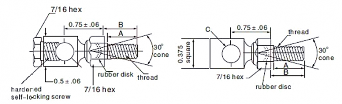 Threaded Rod Swivel Joint , DC / DH Type Stainless Steel Swivel Joints