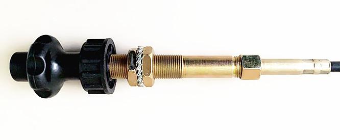 Black Push Pull Cable Parts Micro Adjust Control Heads For Regulating Valve