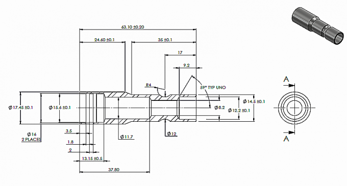 Low Carbon Steel Cable End Fittings Conduit Cap MD Grooved ISO9001 ...
