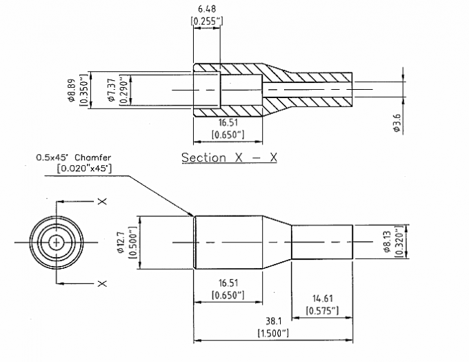 Customized Cable End Fittings VLD Threaded Conduit Cap Without Insert Tube