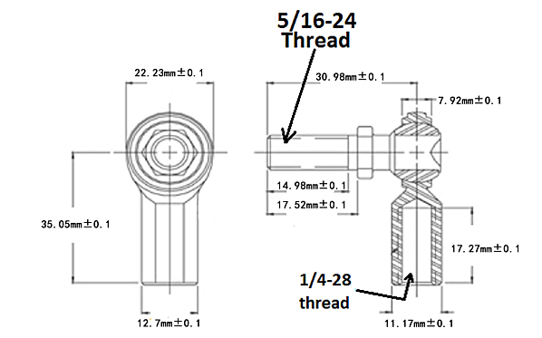 Push Pull Cable End Fittings Ball Joints Customized Size High Precision