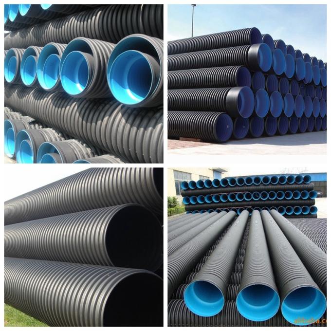 SN8 Buried Drain Pipe Double Wall Polyethylene HDPE Sewer Pipe