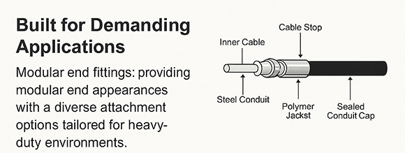 Phidix Pull-Only Tension Control Cable Industrial Mechanical Cable Assemblies