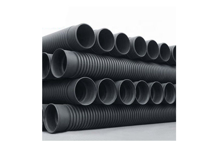 SN8 Buried Drain Pipe Double Wall Polyethylene HDPE Sewer Pipe