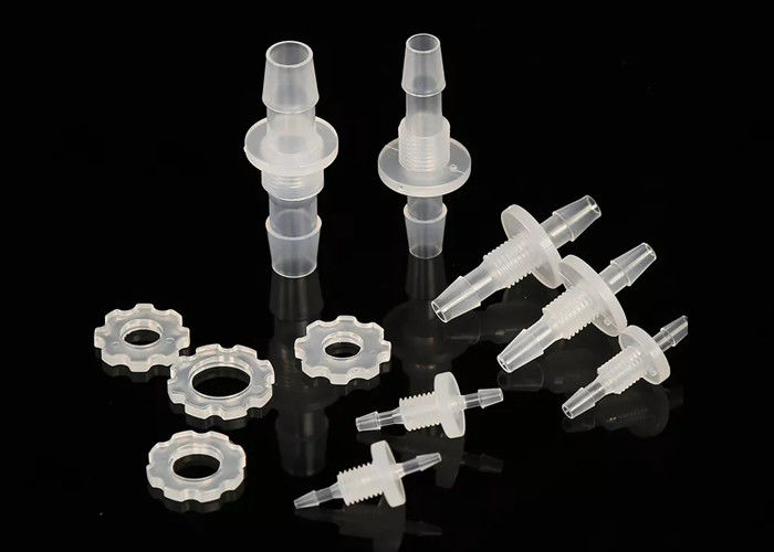 Equal Barbed Plastic Hose Bulkhead Connector For Liquid