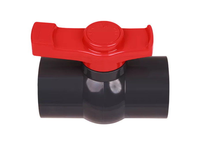 UPVC Compact Square Butterfly Ball Valve Parts With Handle 4 Inch