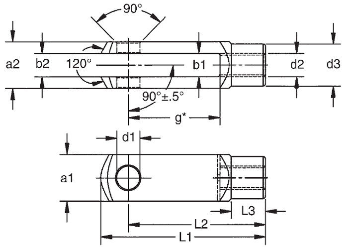TXLC Series Threaded Clevis Pin , Carbon Steel Zinc Plated Small Clevis ...