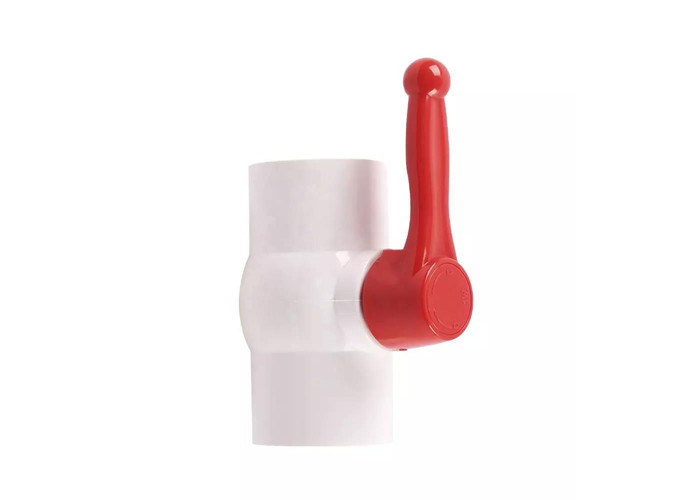 2 Way Straight Through Type Manual PVC Ball Valve UPVC Fixed Control ...