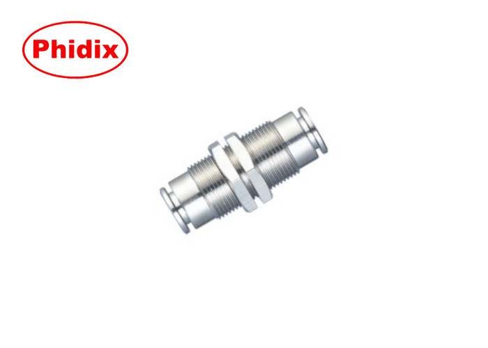 Insert-Type Pneumatic All-metal Connectors Union Bulkhead Thread Fittings