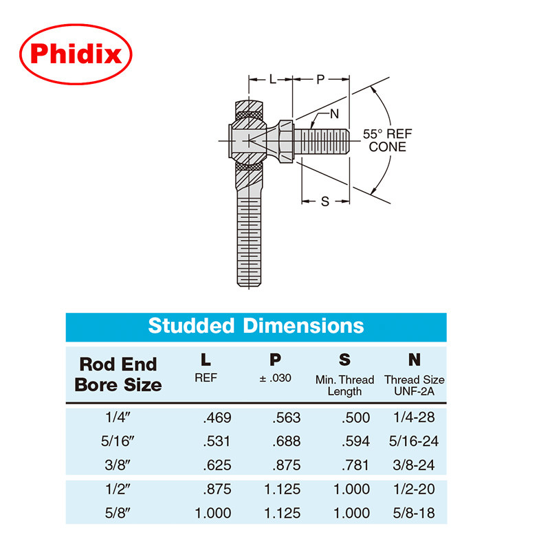 EM/EF Series Heavy-Duty Metal Rod Ends – Zinc Plated Ball Joints for ...