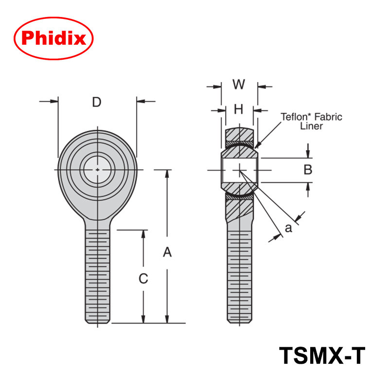 TSMX-T/TSFX-T PTFE-Lined Heavy-Duty Rod Ends – Precision & Corrosion ...