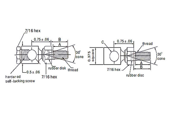 Threaded Rod Swivel Joint , DC / DH Type Stainless Steel Swivel Joints
