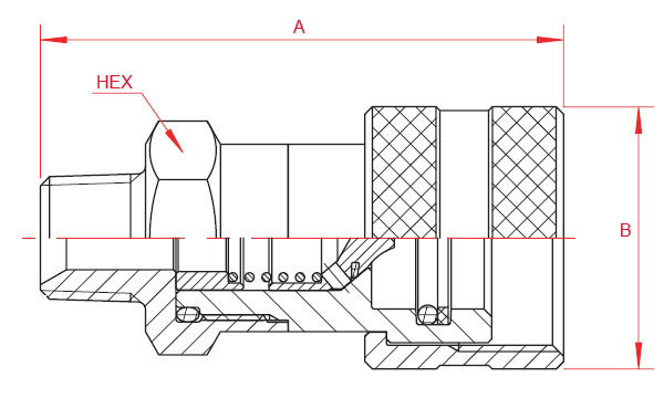 Clamping Systems Threaded Quick Connect , Hydraulic Quick Release Coupling